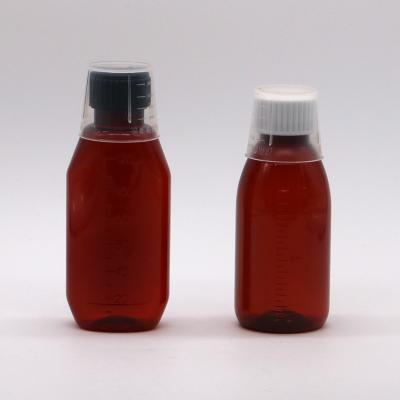 Cina CONTENITORE OVALE AMBER 120 ml con cappuccio di sicurezza per bambini e sciroppo d'acero in vendita