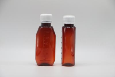 Cina CONTENITORE OVALE AMBER 120 ml con cappuccio di sicurezza per bambini e sciroppo d'acero in vendita