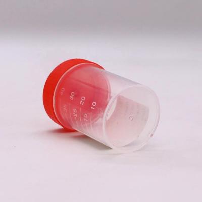 Cina Coppa di raccolta di feci di plastica in PP da 50 ml/60 ml per la bottiglia di campionamento nelle forniture di laboratorio in vendita