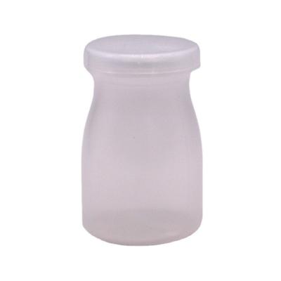 Cina Logo personalizzato Bottiglia rotonda di budino in PP da 100 ml Perfetta per latte e alta temperatura in vendita