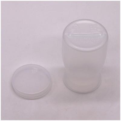 Cina Logo personalizzato Bottiglia rotonda di budino in PP da 100 ml Perfetta per latte e alta temperatura in vendita
