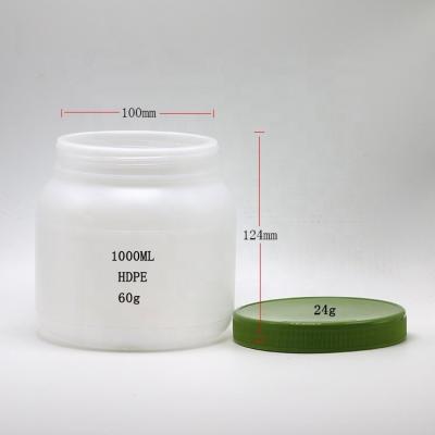 中国 パン 1L / 4L 広口 HDPE タンパク質粉末 スクロールキャップとアルミニウム熱誘導ライナー付きの食品保管 販売のため