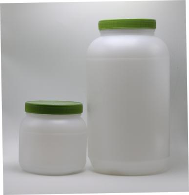 中国 パン 1L / 4L 広口 HDPE タンパク質粉末 スクロールキャップとアルミニウム熱誘導ライナー付きの食品保管 販売のため