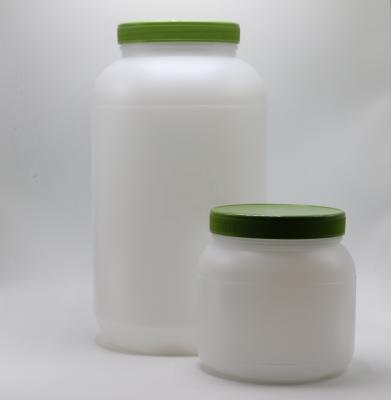 中国 パン 1L / 4L 広口 HDPE タンパク質粉末 スクロールキャップとアルミニウム熱誘導ライナー付きの食品保管 販売のため