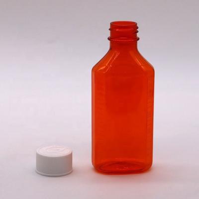 中国 カスタム カラー 透き通る PET プラスチック 口腔液体シロップ ボトル 測定尺度 販売のため