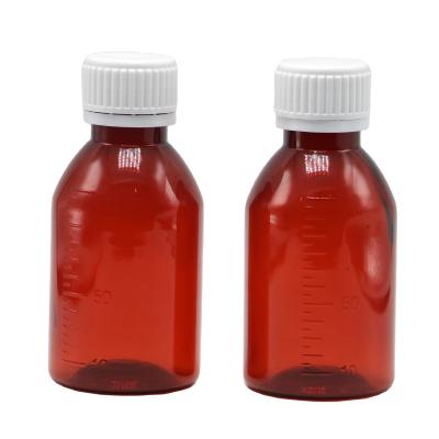 中国 カスタマイズされたロゴ 製薬品種 100ml PET咳シロップ ボトル 販売のため