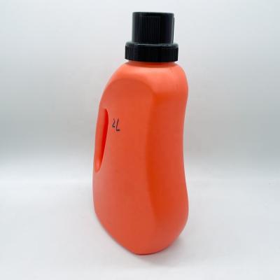 China Customized Color HDPE 2 Liter Liquid Laundry Detergent Bottle for Cleaning Containers for sale