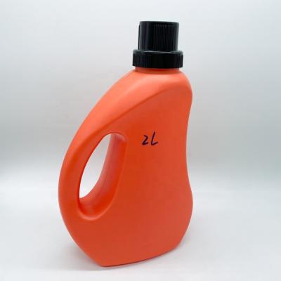 China Customized Color HDPE 2 Liter Liquid Laundry Detergent Bottle for Cleaning Containers for sale