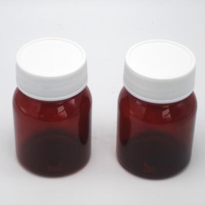 Chine Emballage des pilules de voyage Boîtes de 50 ml vides de pilules en plastique portables avec un bouchon à vis blanc à vendre