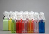 China 100ml PET Square Trigger Sprayer Bottle with Portable Metal Hook Screen Printing for sale