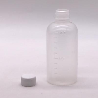 Cina Medicina 100 ml PET liquido Bottiglia di plastica vuota con scala e colore personalizzabile in vendita