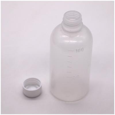 Cina Medicina 100 ml PET liquido Bottiglia di plastica vuota con scala e colore personalizzabile in vendita