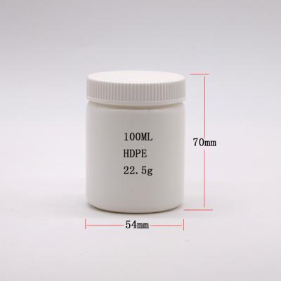 Chine Bouteille de crème de forme ronde à col en PE de 100 ml pour pot de pommade et comprimés en capsule en plâtre à vendre
