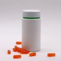 China Customized HDPE PE Cap 175ml Supplement Pill Bottle 43mm Neck Diameter for sale