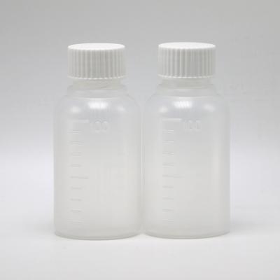 Cina Medicina industriale 60 ml/2 oz HDPE sciroppo bottiglia Bianco/blu opaco Anti-ultravioletto in vendita