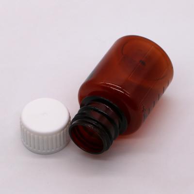 中国 2OZ/60ml/cc PET ブラウン メディシン グレード スケール タバコオイル用液体包装ボトル 販売のため