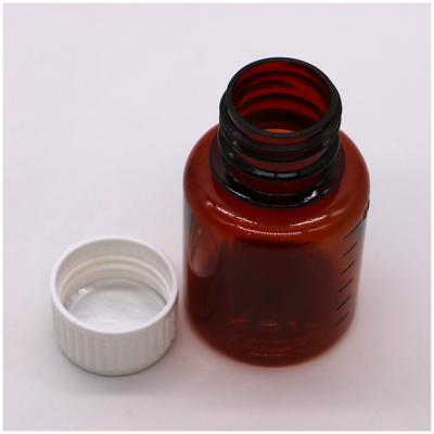 中国 2OZ/60ml/cc PET ブラウン メディシン グレード スケール タバコオイル用液体包装ボトル 販売のため