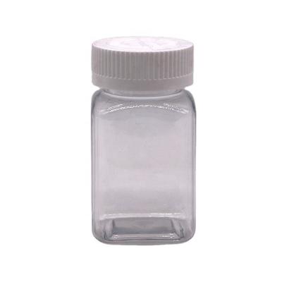 Chine Bouteille de médicaments 100 ml Bouteille en plastique carré en PET avec couleur personnalisée et différents couvercles à vendre