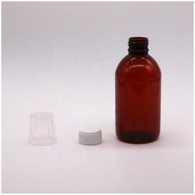 Cina 250 ml Bottiglia di medicinali liquidi PET Amber con tappo a vite e contenitore per farmaci in vendita