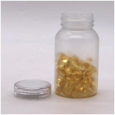 China 120 ml de boca larga Flip Top Cap PET Botão para recipiente de suplemento de frasco de pílula personalizado à venda