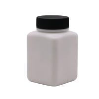 China HDPE Square Pill Bottle Custom Color 100ml Solid Powder Medicine Container with Screw Cap for sale