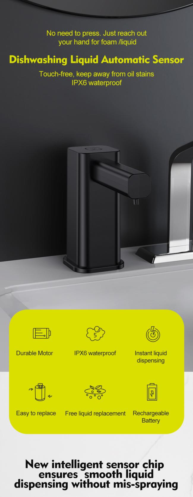 Infrared soap dispenser front view