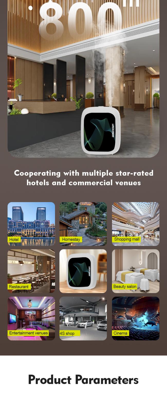 Diffuser in operation with mist