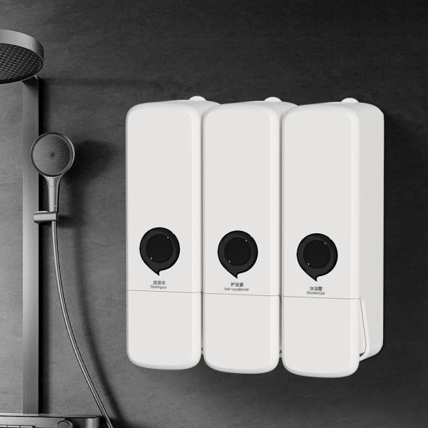 Quality Modern Wall Mounted Manual Soap Dispenser With 300ml*3 Capacity For Hotels And Hospitals for sale
