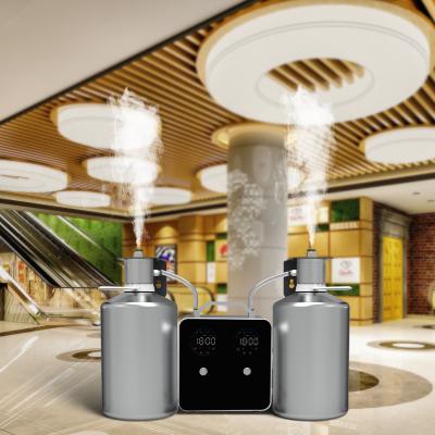 China Waterless Large Area Commercial 15000CBM Scent Diffuser Machine Fragrance HVAC Aroma Diffuser 5L Bottle Electric Diffusers for sale