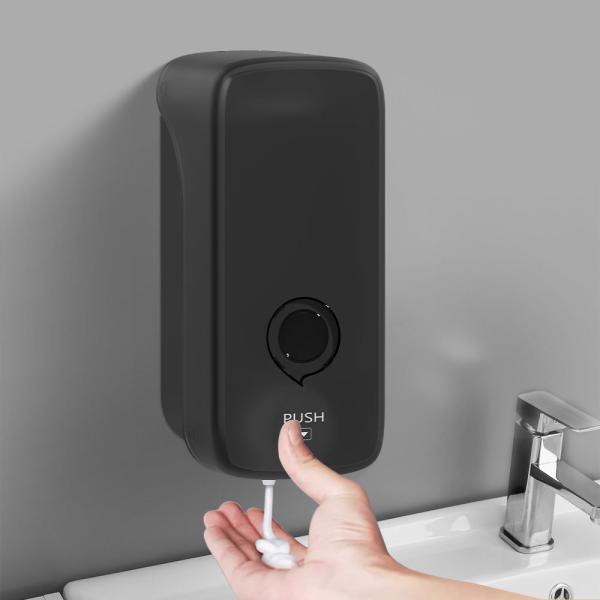 Quality 500ML Manual Wall Mounted Soap Dispenser 90x90x200mm Size For Home And Hospital for sale