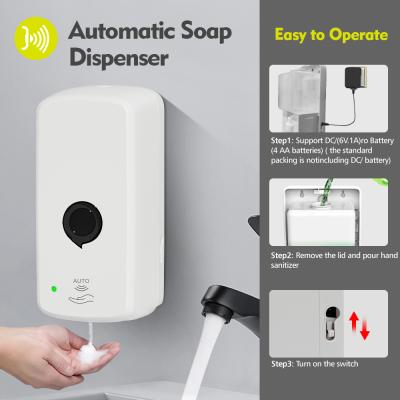 China Wall Mounted Touchless Soap Dispenser , Infrared Sensor Operated , 1000ml Liquid Soap Dispenser for Hotel Restroom and Public Washroom for sale