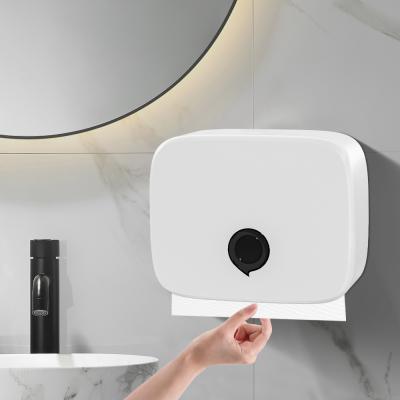 China Wall Mounted Commercial Paper Towel Dispenser , Smooth Rounded ABS Hand Towel Holder , Single Pack Tissue Dispenser for Hotel and Boutique Restroom for sale