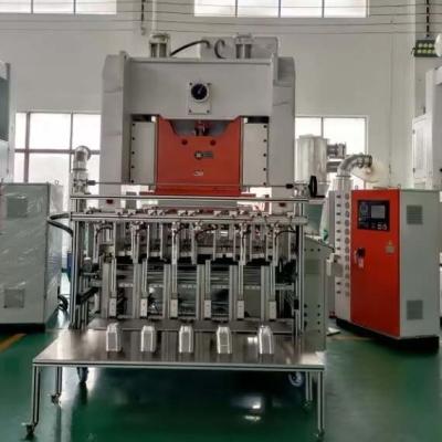 China Electric Adjustable Feeder Aluminum Foil Container Making Machine 4~5 Cavities 12000pcs/hour for sale