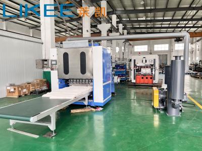 China LKWP980 Pop Up Wax Paper Folding Machine V Fold Cross Folding Continuous Extraction Type for sale