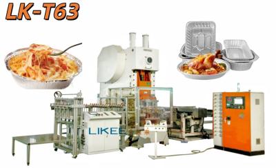 China LK-T63 Picnic Aluminum Foil Container Rectangular For Feezer Oven Microwave Making Machine for sale