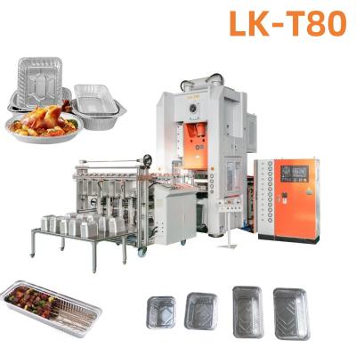 China T80 Takeout  Multiple Cavities Disposable Aluminum Foil Pan Insulation Preservation Machine for sale