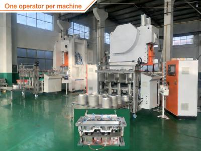 China LK-T63 C-Frame Fully Automatic Aluminum Foil Container Machine with 3-Cavity Mold for Small and Medium Size Containers for sale