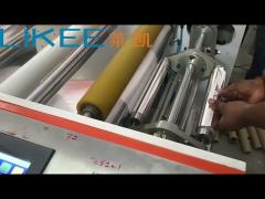 Mitsubishi PLC Semi-Automática Foil e papel de cozimento Cutter Rewinding Machine para colagem manual