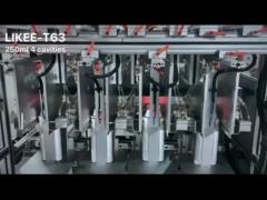 Volledig automatische LK-T63 Aluminiumfolie voedsel takeaway container vaatpers machine met lange levensduur