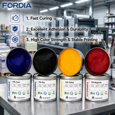 China Weather Resistant UV Offset Printing Ink Cardboard Film Soy Based Low Odor for sale