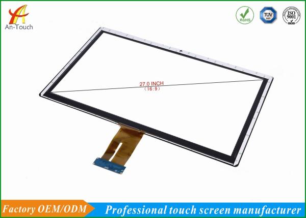 Quality High Sensitive KTV Touch Screen , Capacitive 27 Touch Panel 2.0mm Cover Lens for sale