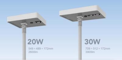 China LED Outdoor All In One Integrated Solar Street Light Adjustable Angle 30Watt for sale