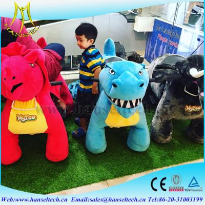 China Hansel walking horse toy and zoo coin operated  plush motorized animal scooter for sale