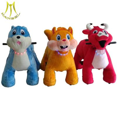 China Hansel plush motorized animals and kids coin operated animal ride with battery animal scooter for mall for sale