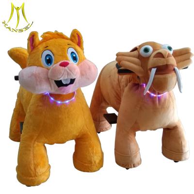 China Hansel amusemen dinosaur ride and electrical toy animal riding for shopping mall with stuffed motorized animals for sale