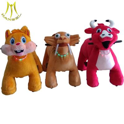 China Hansel 24v ride on animal scooter and walking animals for kids ride with plush rideable animal toy for sale