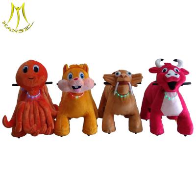 China Hansel electric ride on animal car with kids ride on plush animals with battery powered animals for shopping centers for sale