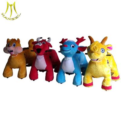 China Hansel kiddie ride for sale coin operated and amusement rides animal with stuffed animal scooter for mall for sale