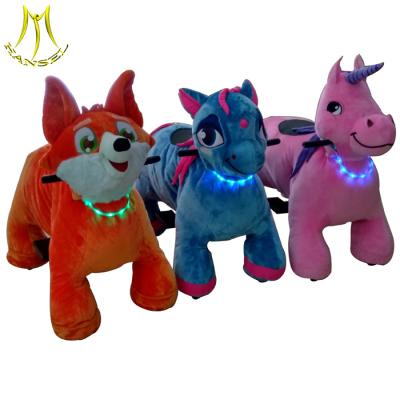 China Hansel plush toy motorized animal and amusement children rides with riding motorized animals made in china for sale