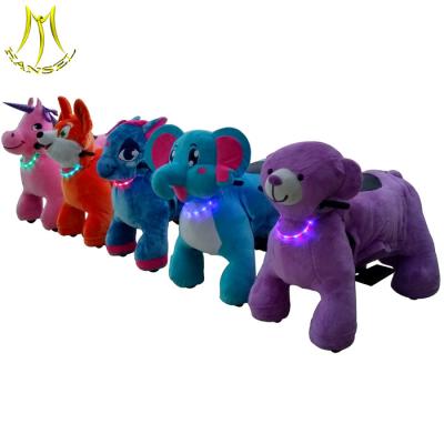 China Hansel wholesale electric kids animal toy and plush animal ride made in china with motorized animal scooters for sale